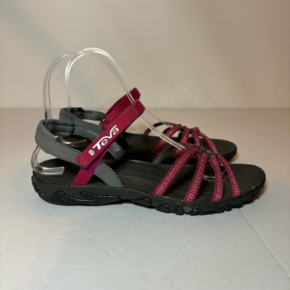 Teva | Shoes | Teva Farm Way Womens Trail Sandals Black Burgandy Hiking ...